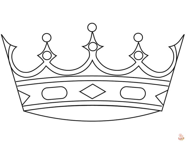 30+ Gratuits coloriage de la couronne pour les enfants