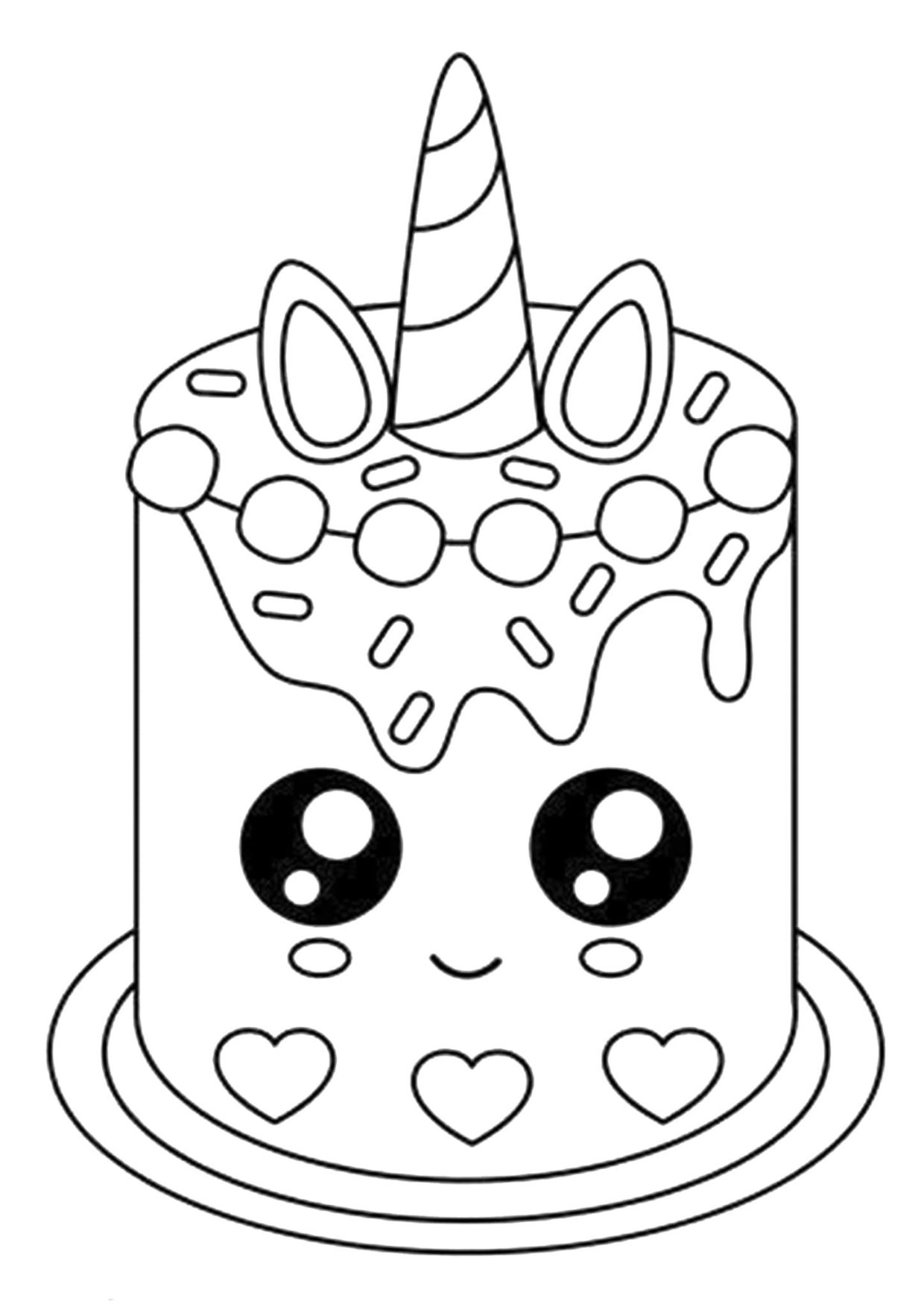 25+ Pages de coloriage de gâteaux pour les enfants