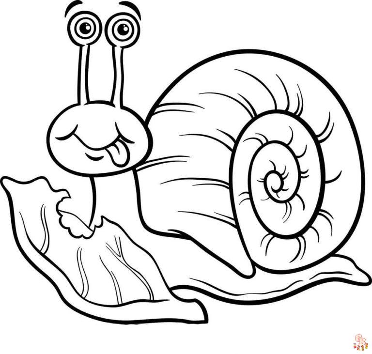 Coloriage Hugo l'Escargot des pour les enfants