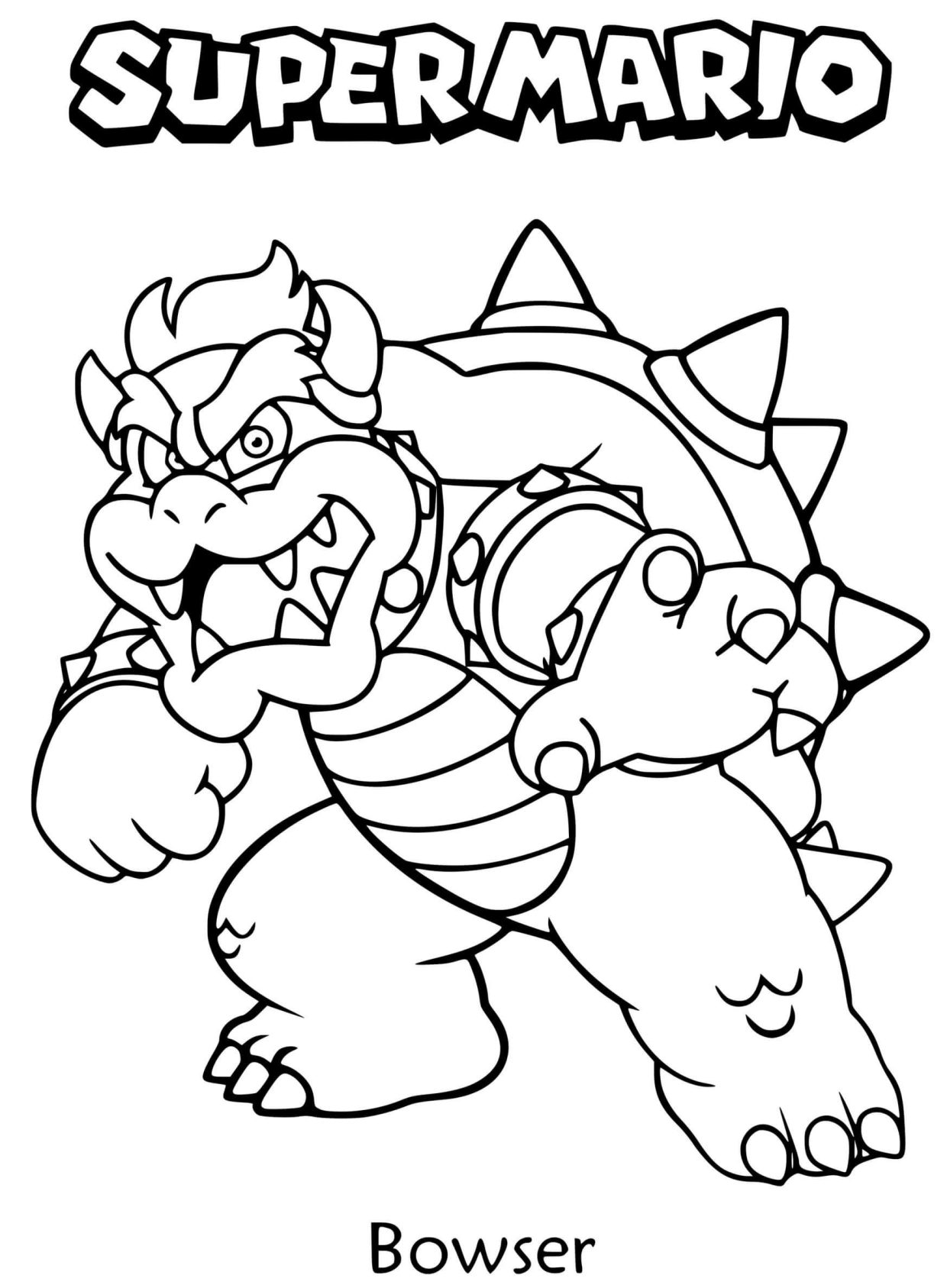Coloriage Bowser - Les meilleurs dessins à imprimer gratuitement