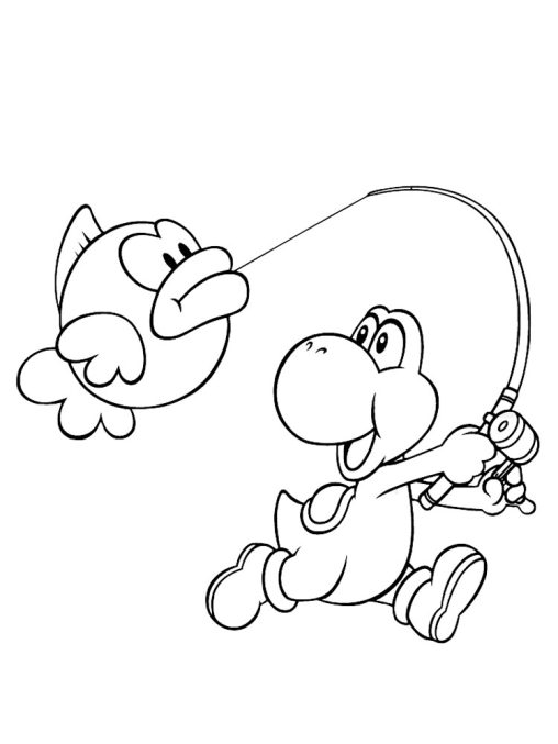 Coloriage Yoshi dessins à imprimer pour les fans